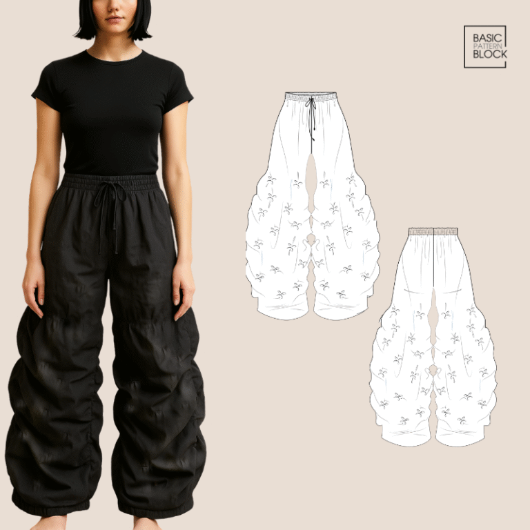 Loose Pants Gathering Stitches | Sewing | Basic Pattern Block